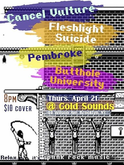 Cancel Vulture // Fleshlight Suicide // Pembroke // Butthole University | Gold Sounds Bar ...