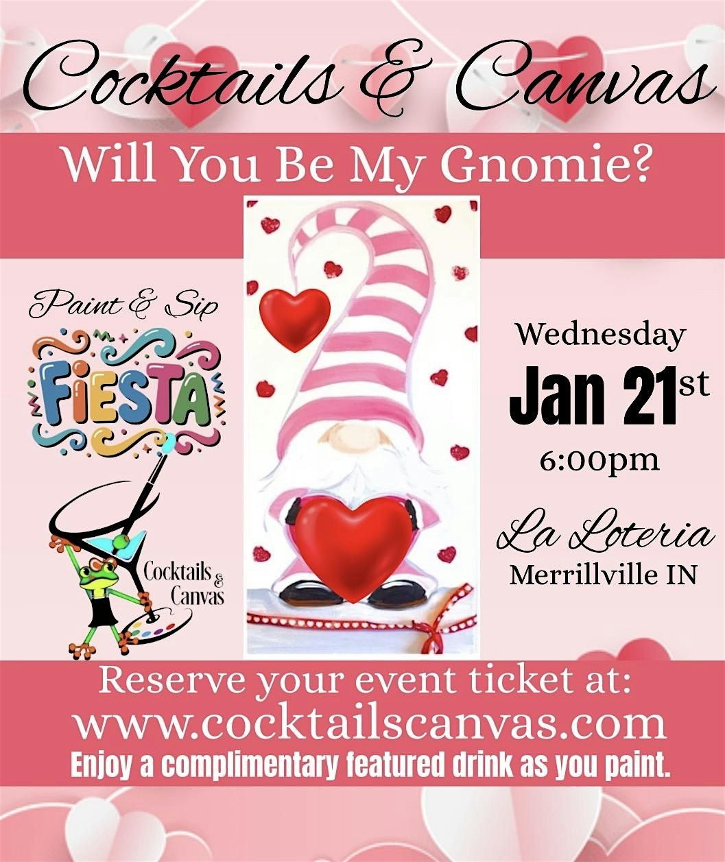 "Will You Be My Gnomie?" Cocktails and Canvas Fun Paint and Sip Event ...