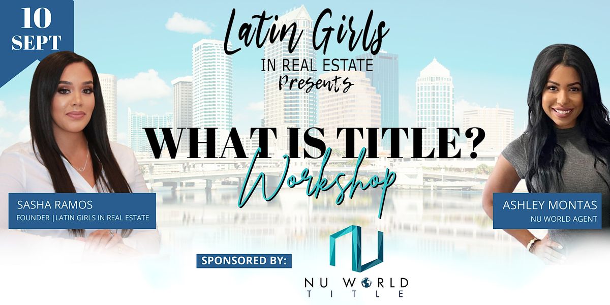 What Is Title ? Workshop | Industrious Sparkman Wharf, Tampa, FL ...