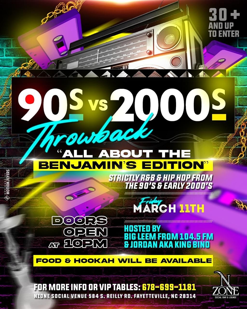 90’s VS 2000’s Throwback Party at Nzone Social Venue, Fayetteville on ...
