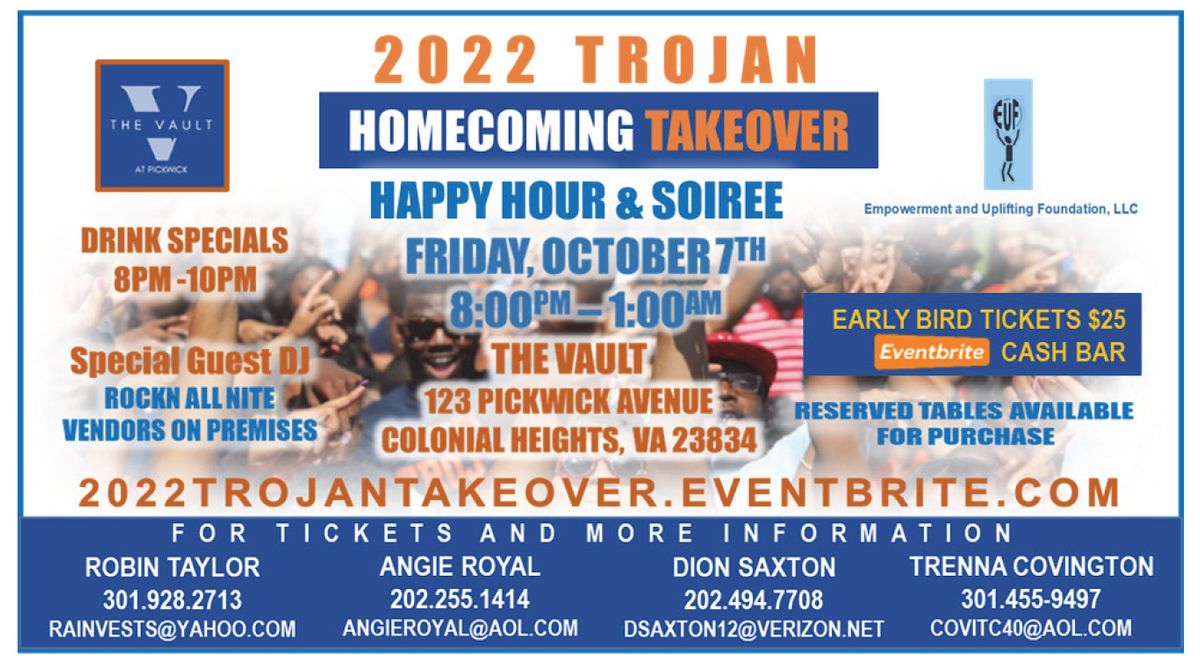 2022 TROJAN HOMECOMING TAKEOVER | The Vault, Colonial Heights, VA ...