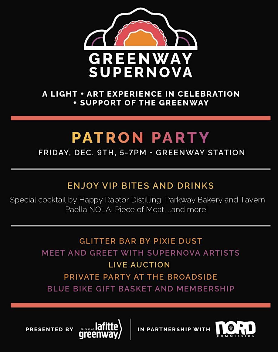 Greenway Supernova Patron Party at Greenway Station, New Orleans on 9th ...