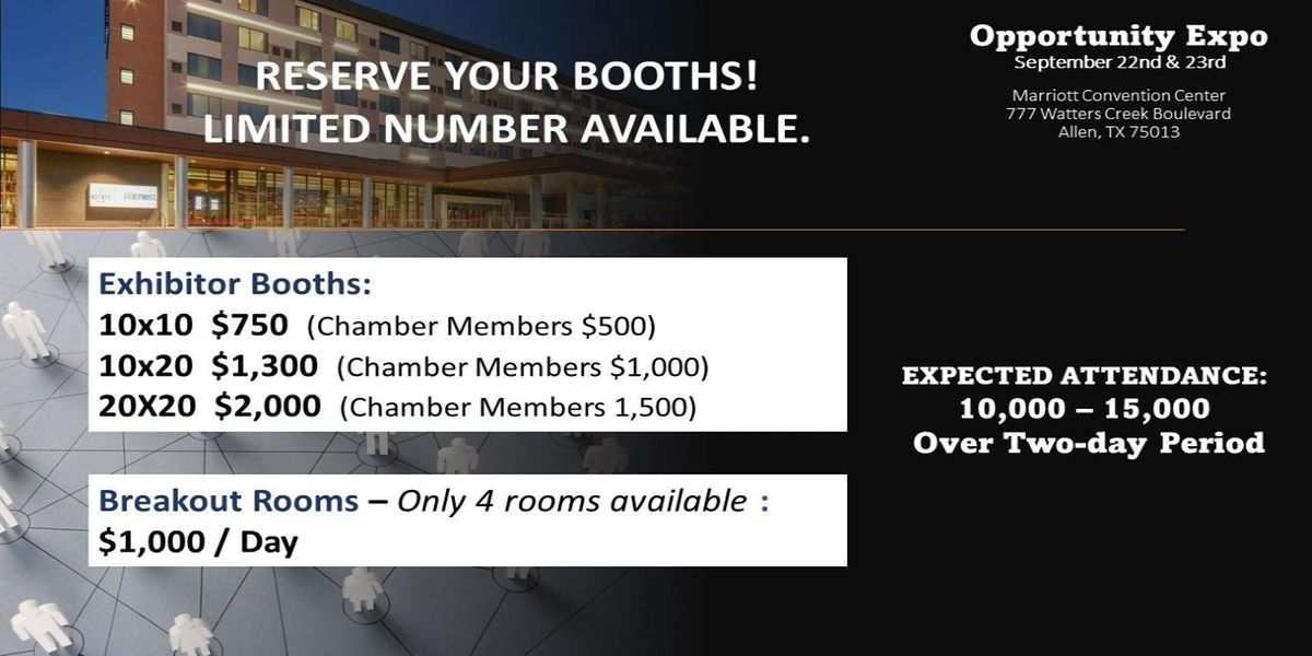 Exhibitors Booths - ACB Opportunity Expo 2022 | Marriott Dallas Allen ...