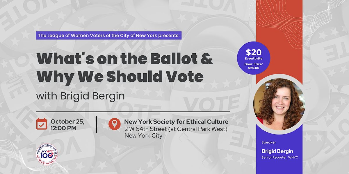 Lunch With The League: Whats on the Ballot and Why We Should Vote at ...