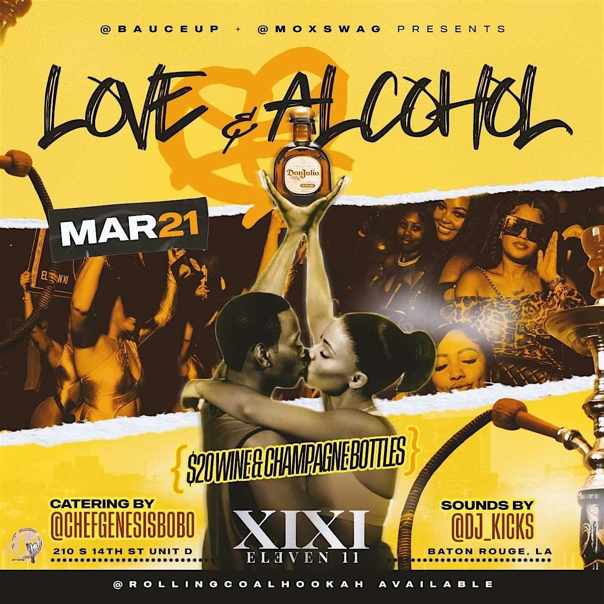 Love & Alcohol R&B Night at Eleven XI, Baton Rouge on 21st March, 2024