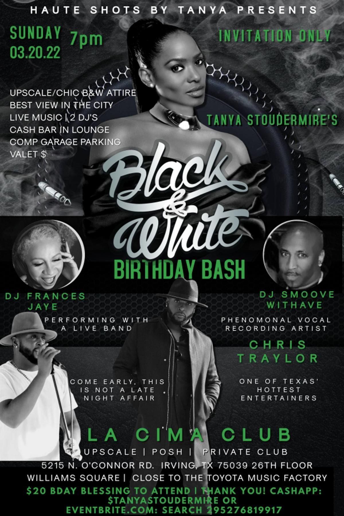 Tanya Stoudermires Black and White Birthday Bash 2022 | La Cima Club ...