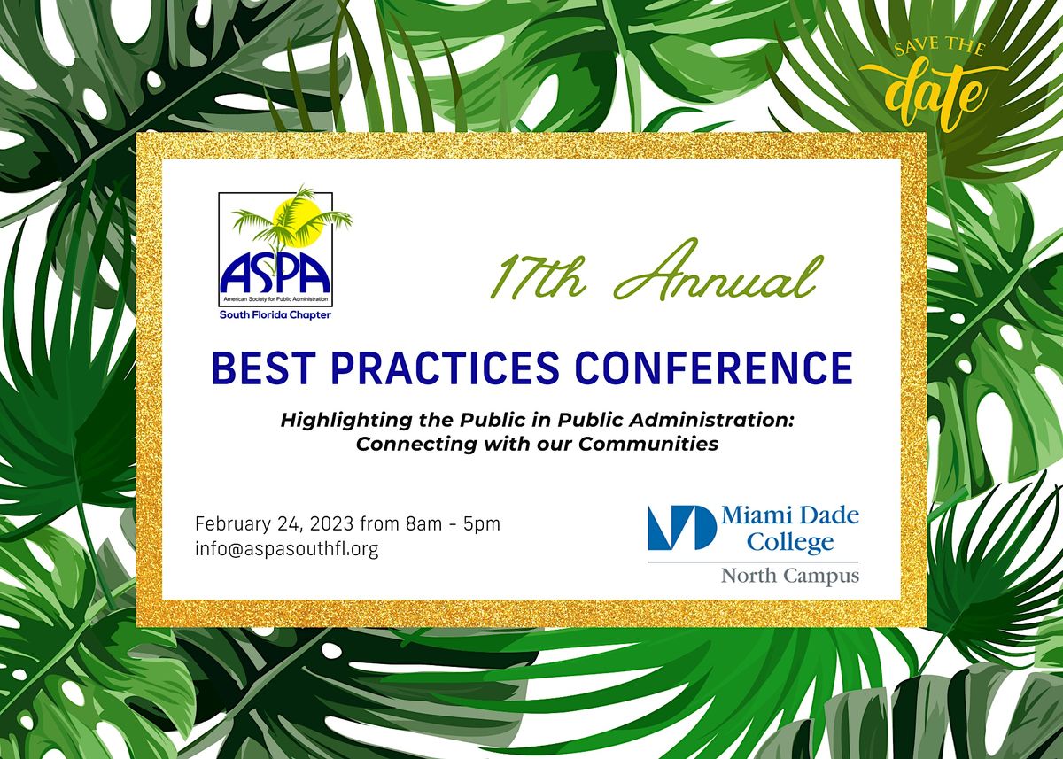 ASPA South Florida 17th Annual Best Practices Conference | Miami Dade ...