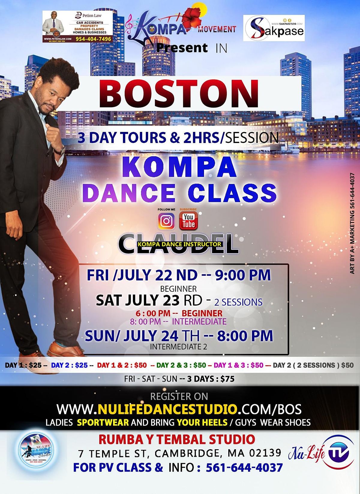 KOMPA DANCE CLASS IN BOSTON -- 3 DAY TOURS --JULY 22ND - 23RD --24TH at ...