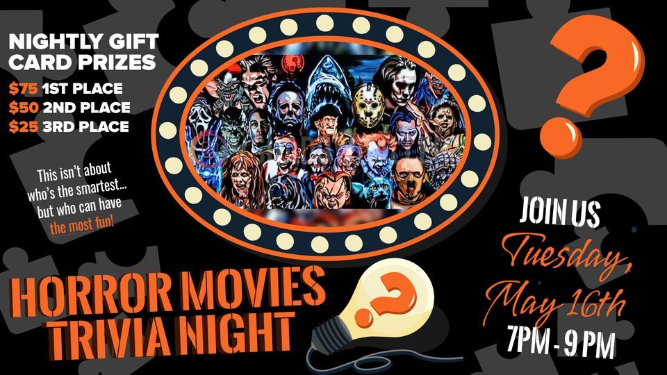 Horror Movie Themed Trivia Night at Fozzy's Bar & Grill - Spring Hill ...