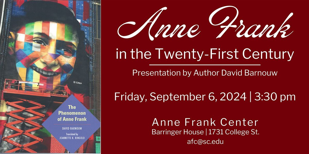 Anne Frank in the 21st Century | Presentation by Author David Barnouw ...
