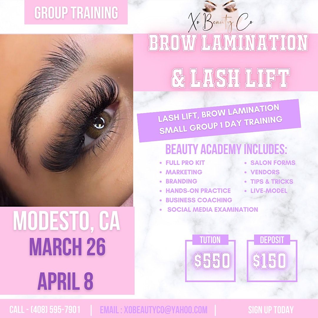 Brow Lamination an Lash Lift Training Course April 2023 | Xo Beauty Co ...