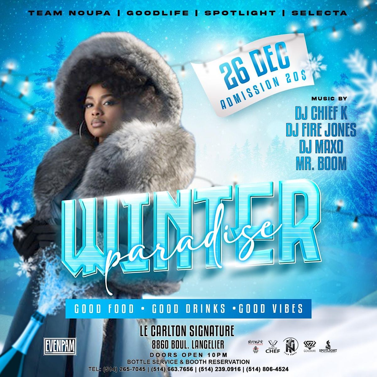 Winter Paradise at Le Carlton Signature, Montréal on 26th December, 2023