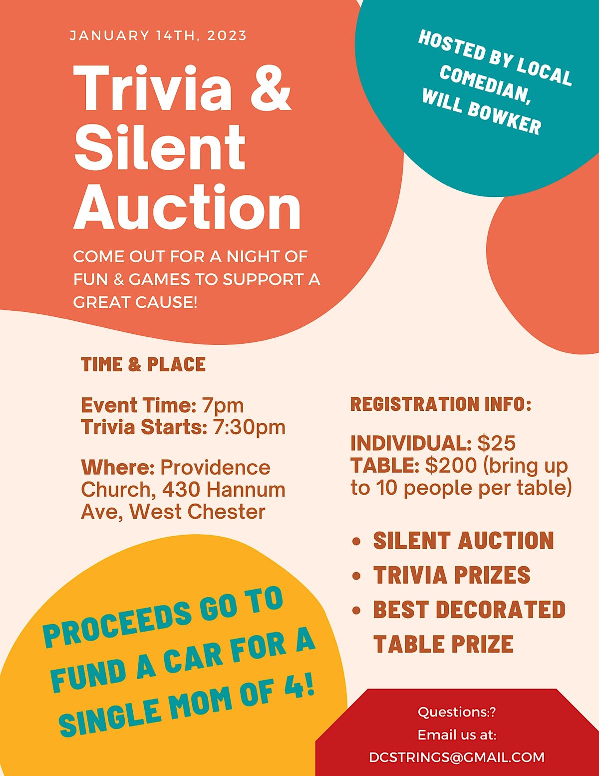 Trivia & Silent Auction Fundraiser | Providence Church, West Chester ...