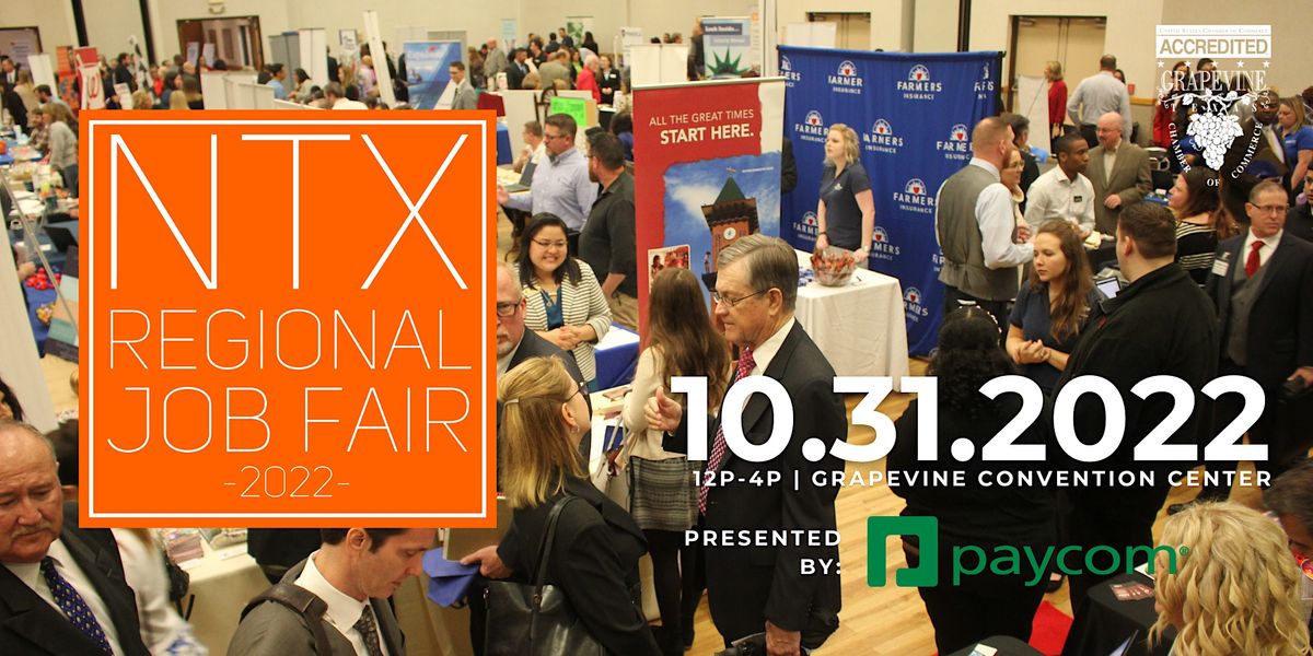 NTX Regional Job Fair- Job Seeker Registration | Grapevine Convention ...