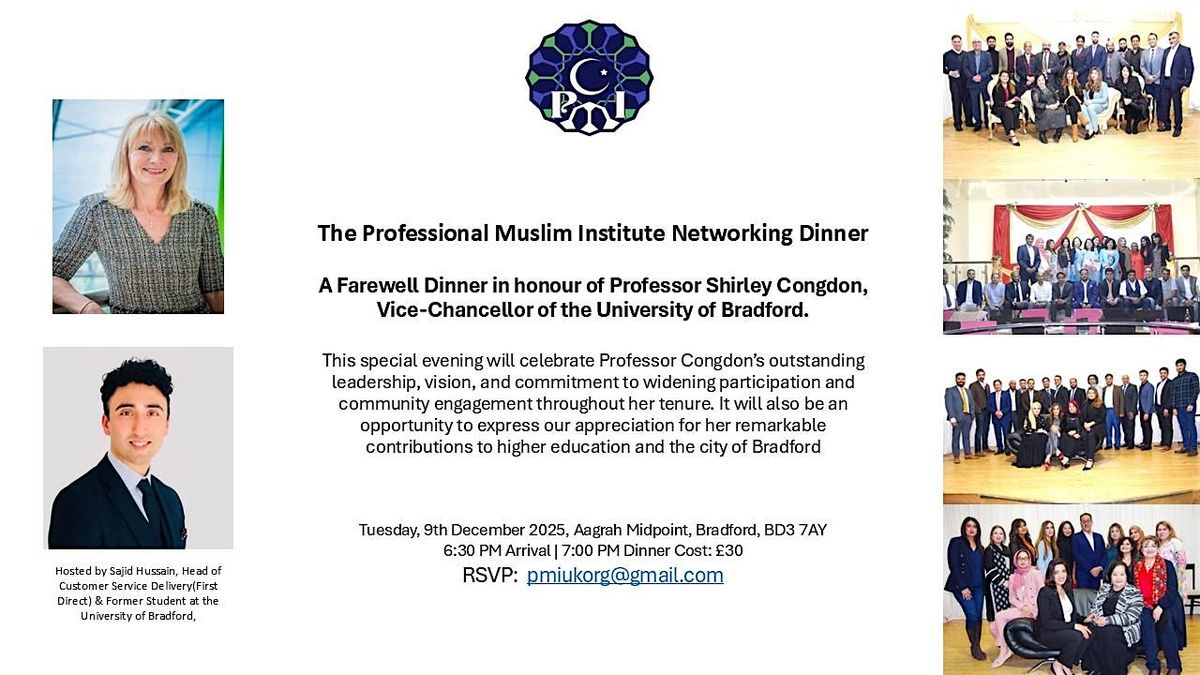 A Farewell Dinner in honour of Professor Shirley Congdon at Aagrah ...