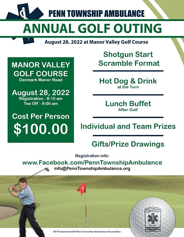 2022 Penn Township Ambulance Golf Outing | Manor Valley Golf Course ...