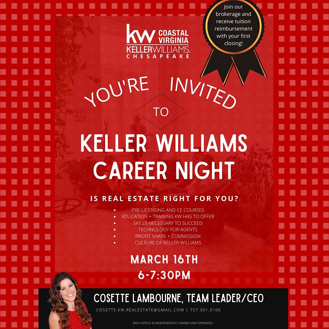 Keller Williams Coastal VA Career Night at Keller Williams Coastal ...