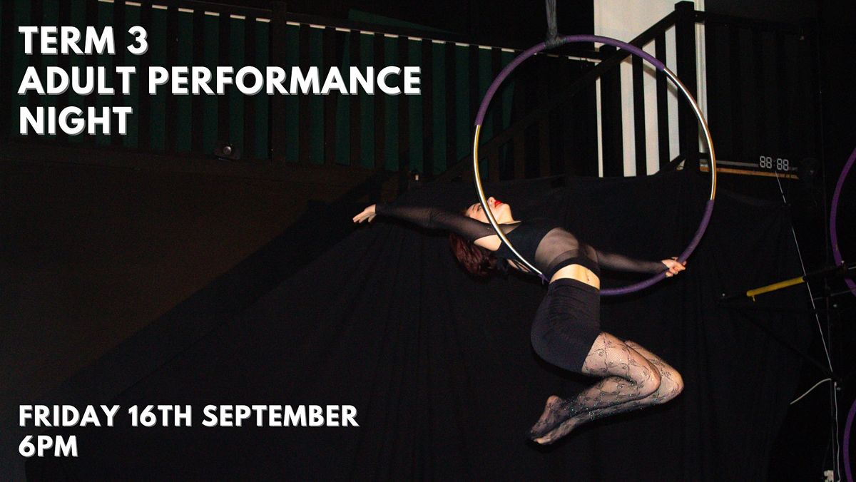 Term 3 - Adult Performance Night | HAPY Studio - Aerial Silks and ...