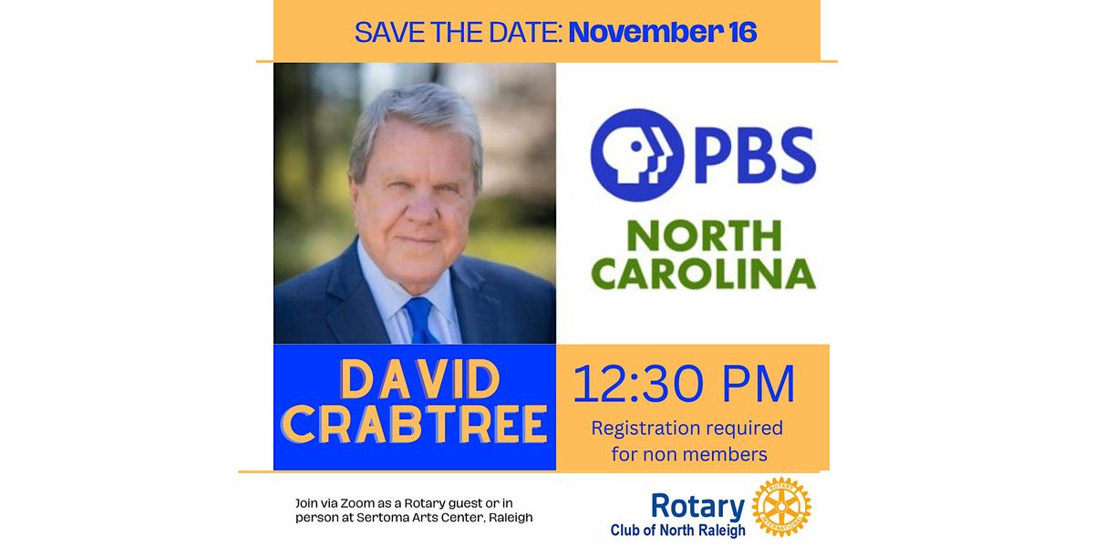Broadcast Journalist David Crabtree Shares Story at 1400 W Millbrook Rd ...
