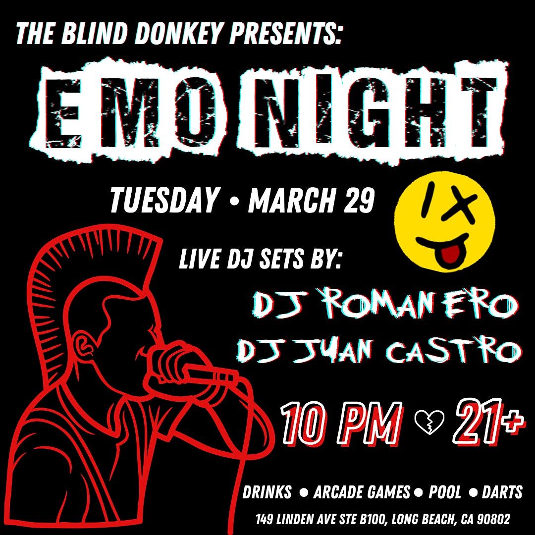 EMO NIGHT at Blind Donkey Bar Downtown Long Beach at Blind Donkey, Long ...