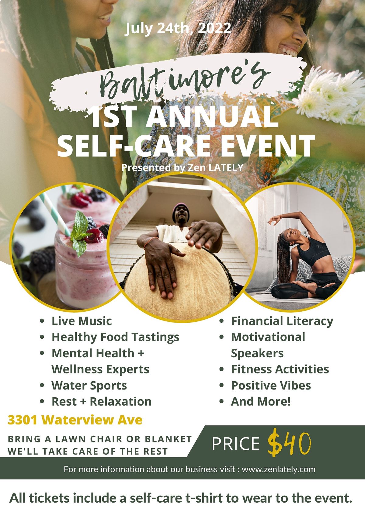 Baltimores 1st Annual Self Care Day at Baltimore Rowing Club on 24th ...