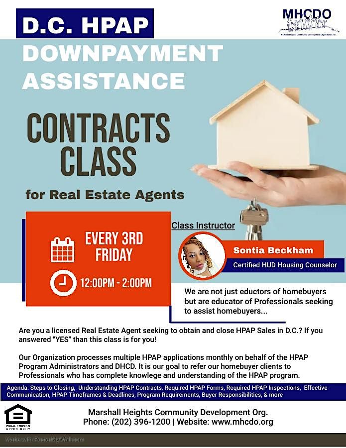 D.C. HPAP SALES CONTRACT CLASS FOR REAL ESTATE AGENTS at Marshall ...