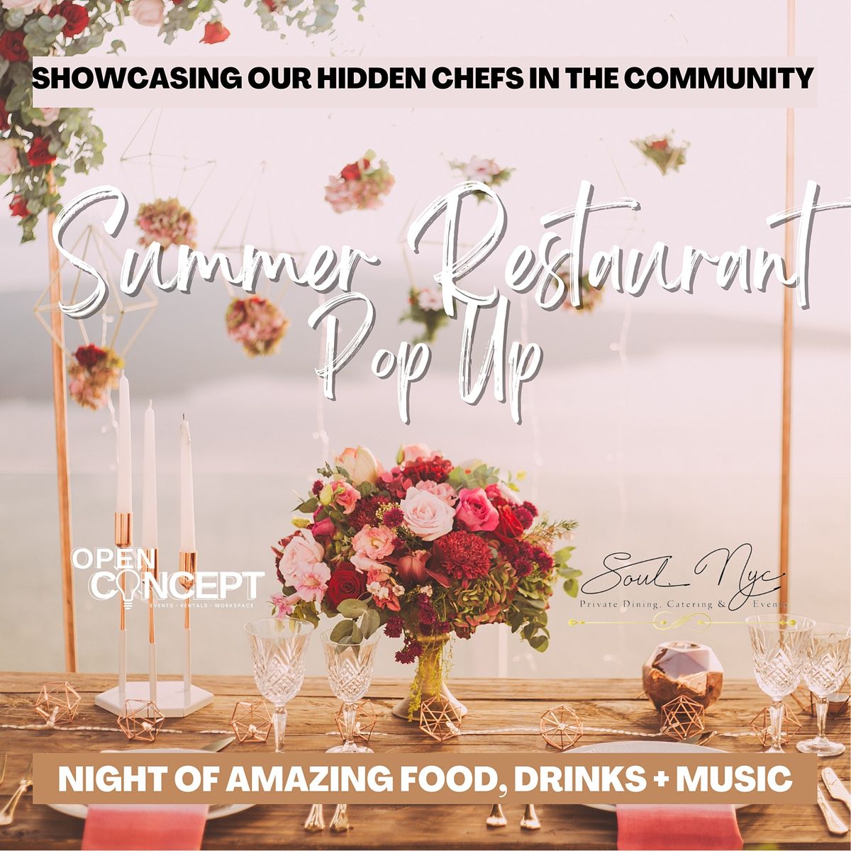 Summer Restaurant POP UP Experiences 2022 | Open Concept Rental Space ...