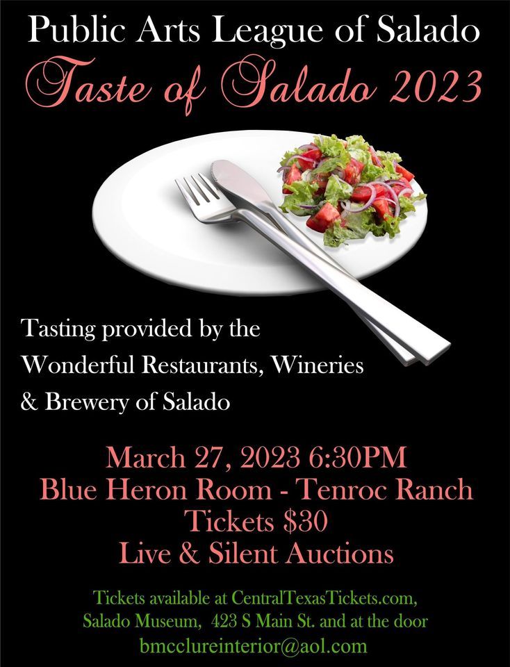 Taste of Salado | Tenroc Ranch, Salado, TX | March 27, 2023