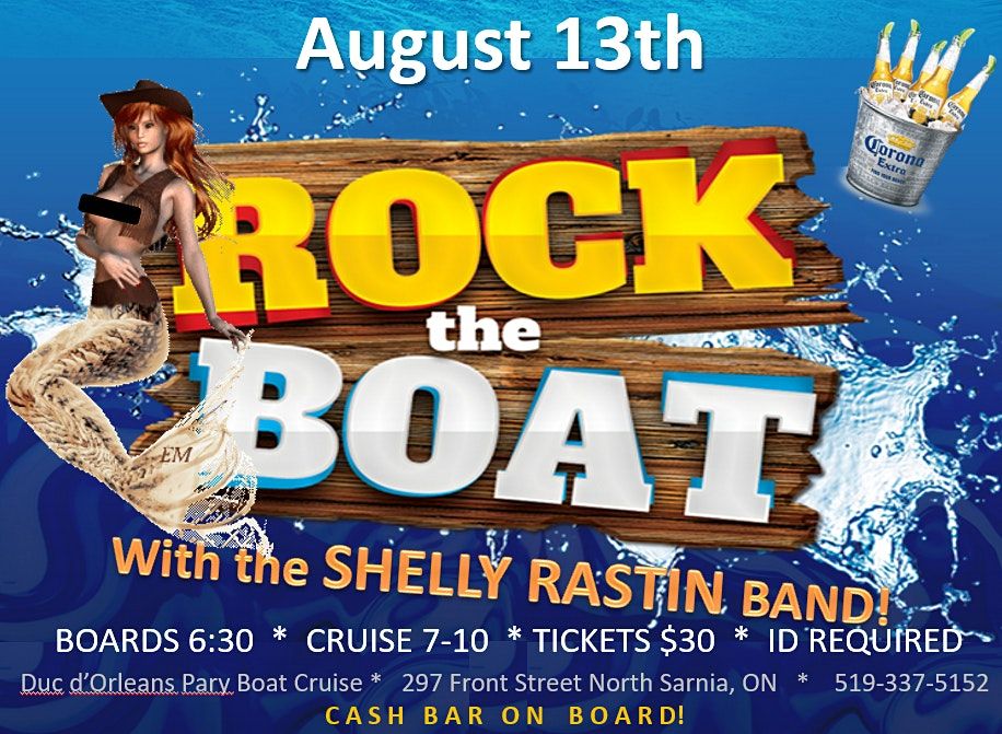 RAWK THE BOAT with The Shelly Rastin Band! Aug 13th | Duc D'Orleans II ...