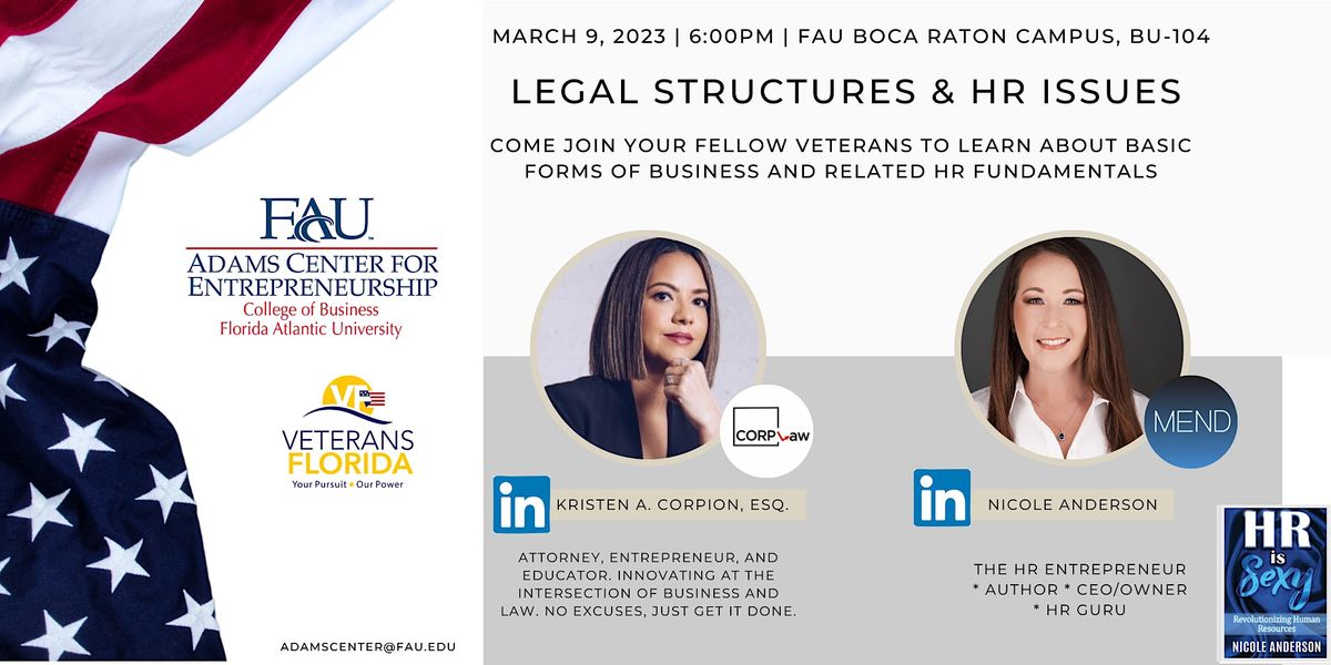FAU VFEP 2023 | Legal Structures and HR Issues at Florida Atlantic ...