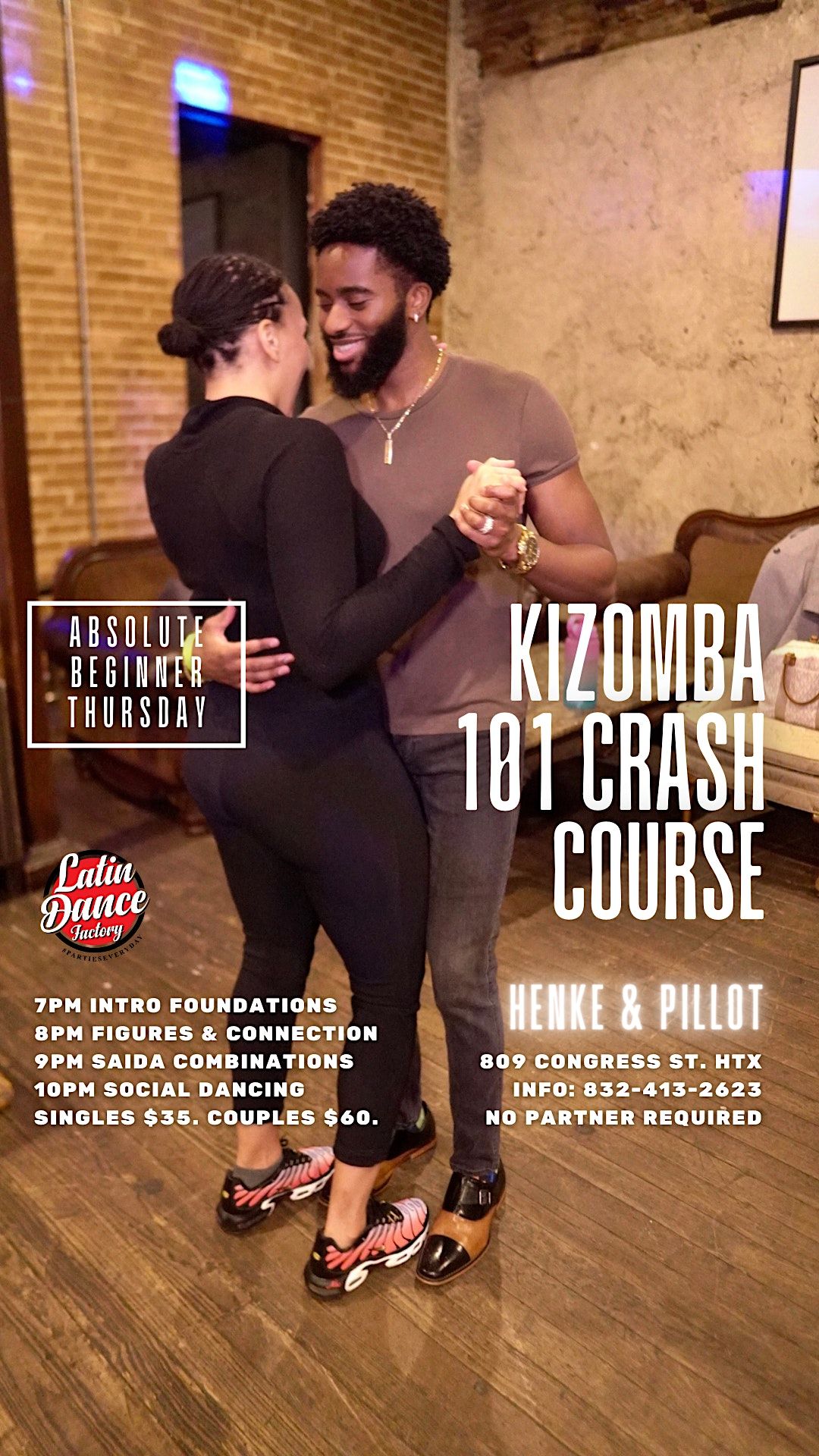 Kizomba 101 Crash Course for Beginners. Thursday Meetup at Henke. 03/23 ...