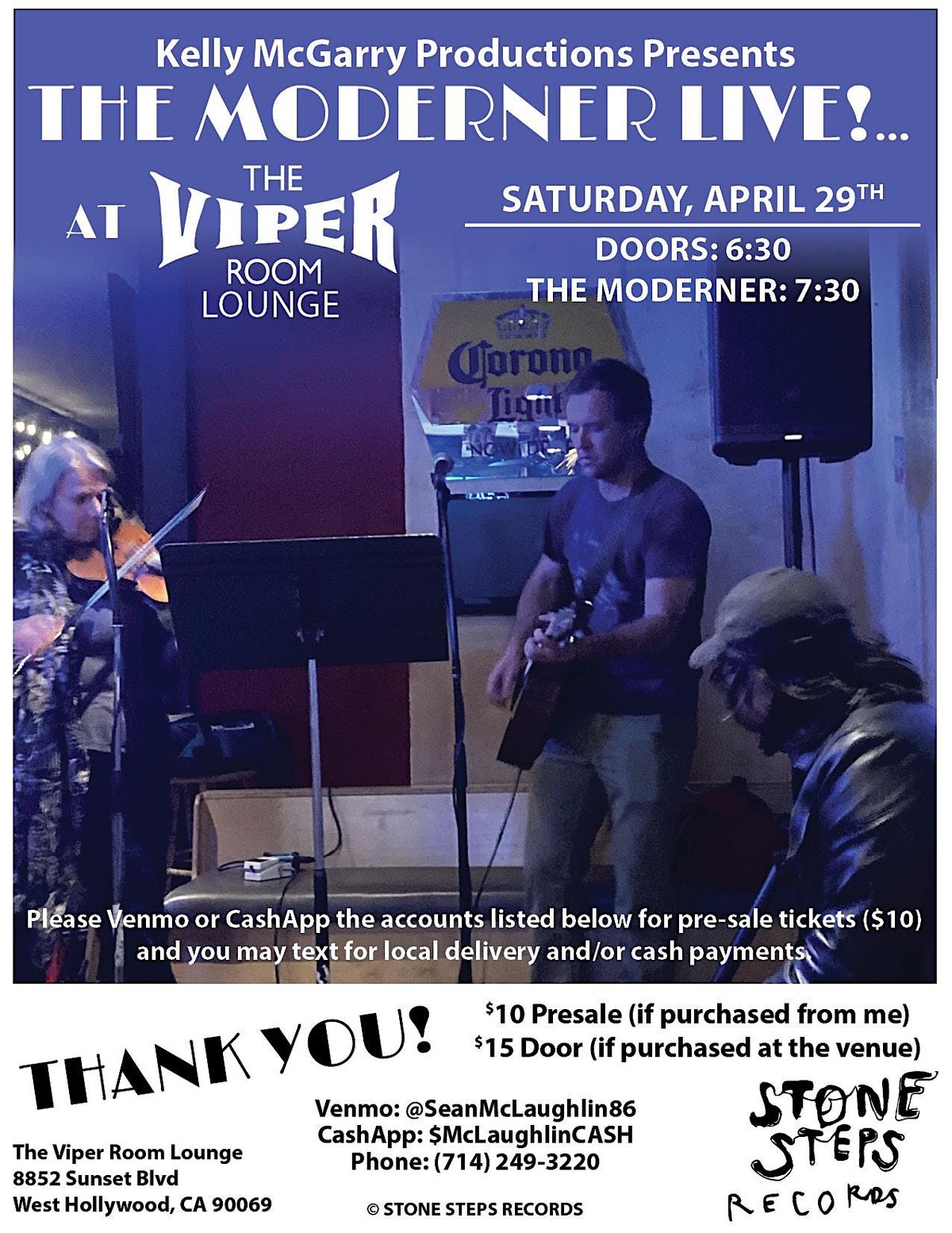 The Moderner LIVE! at The Viper Room Lounge (21+) at The Viper Room ...