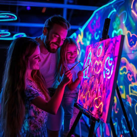 Neon Brush Kids: A Neon Painting Class for the Family | River, Seattle ...