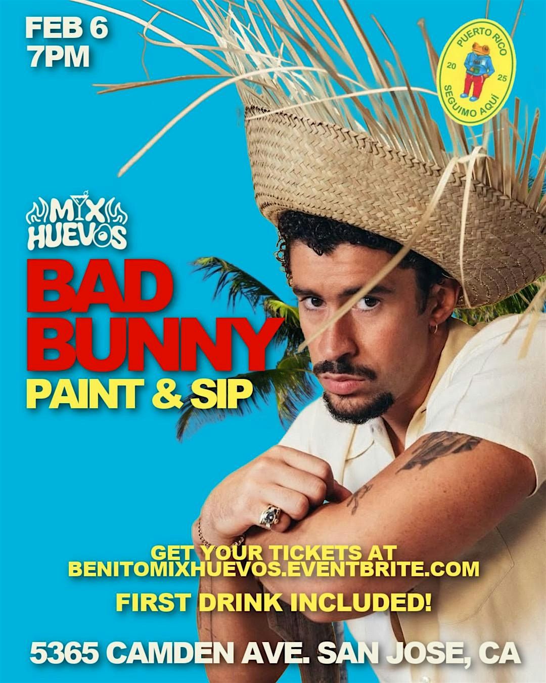 Bad Bunny Paint & Sip at Mix Huevos at Mix Huevos - Breakfast & Lunch ...