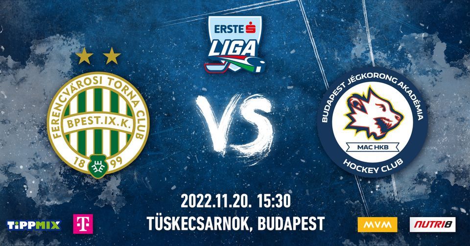 FTC-Telekom–Budapest Jégkorong Akadémia HC | Tüskecsarnok, Budapest, BU | November 20, 2022