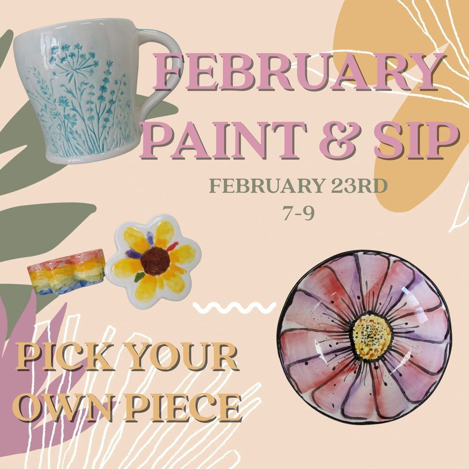 February Paint & Sip at The Color of Clay, Kerrville on 23rd February, 2024