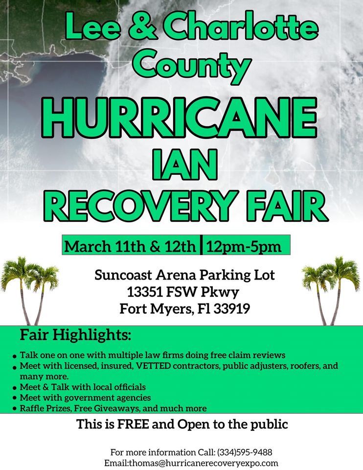 Hurricane Ian Recovery Fair | Suncoast Credit Union Arena at FSW, Fort ...