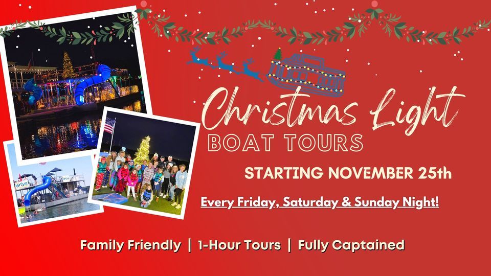 Christmas Light Boat Tours on Joe Pool Lake at Lynn Creek Marina, Grand ...