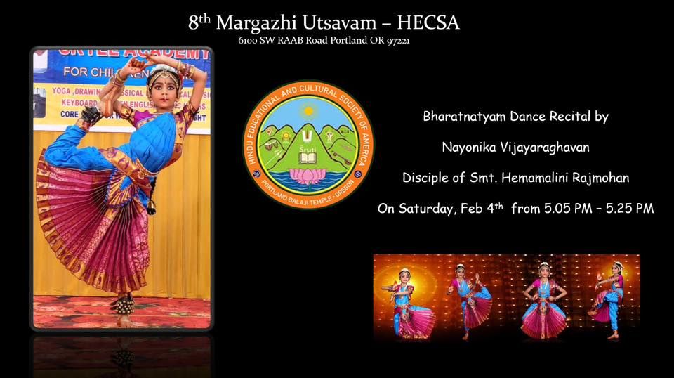 8th Margazhi Utsavam - Bharathanatyam performance by Nayonika ...
