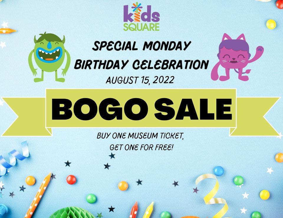 Special Monday Birthday Celebration at Kids Square, Roanoke on 15th ...