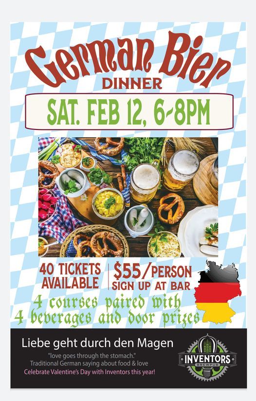 February 2022 Beer Dinner at Inventors Brewpub, Port Washington on 12th ...