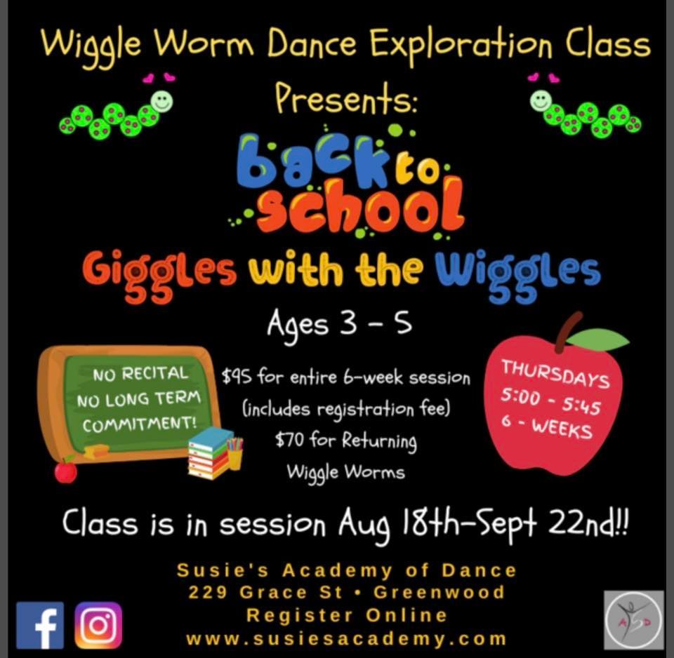 “Giggle with the Wiggles” Wiggle Worm Exploration Dance Class | Susie's ...