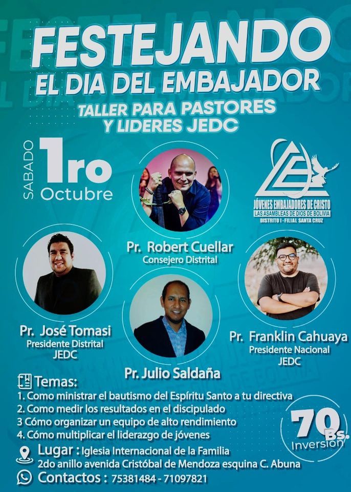 FESTEJAMOS EL DÍA DEL EMBAJADOR «Talleres para líderes y pastores de ...