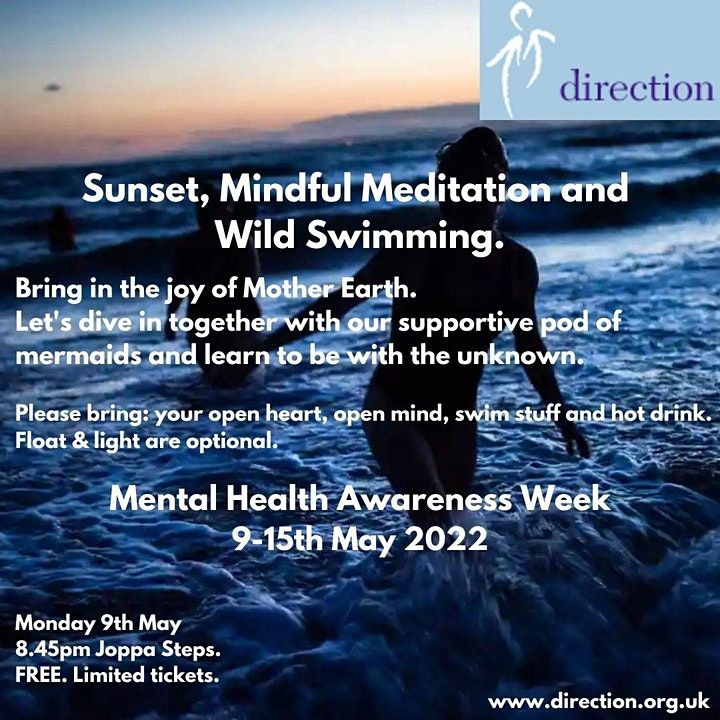 Sunset, Mindful Meditation and Wild Swimming - Mental Health Awareness ...