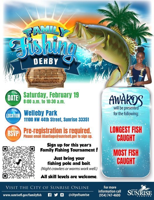 31st Annual Family Fishing Derby | Welleby Park, Sunrise, FL | February ...
