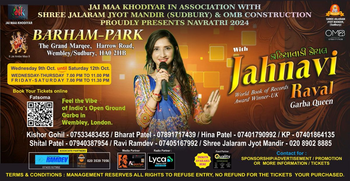 Navratri Garba 2024 at Barham Park Friday 11th October 2024 at Barham ...