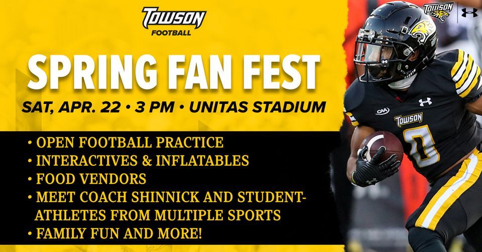 Towson Football Spring Fan Fest at Johnny Unitas Stadium, Towson on ...