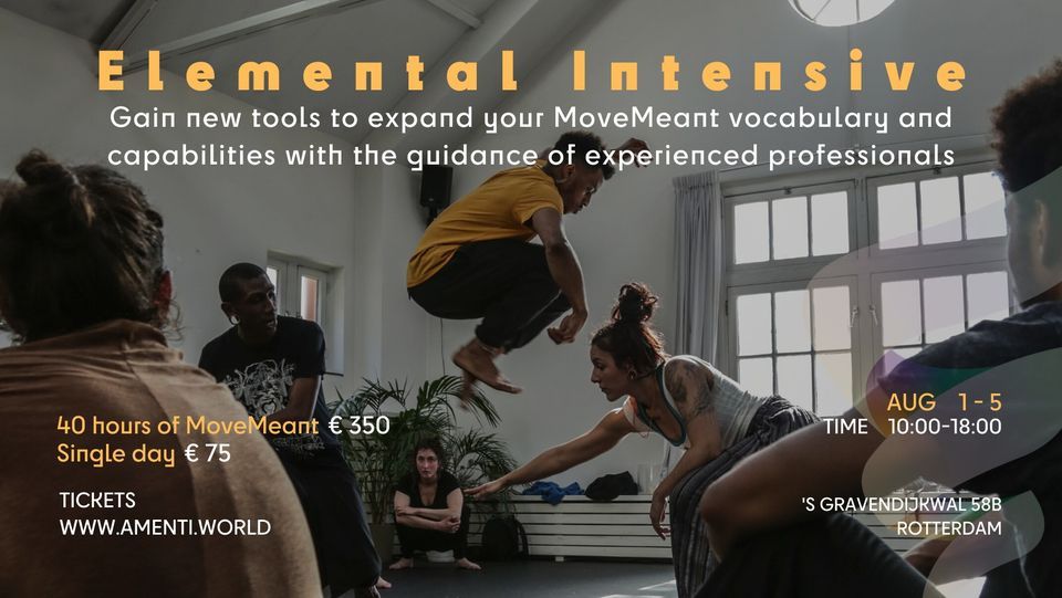 Elemental Intensive Week (5 days) | Amenti, Rotterdam, ZH | August 1 to ...
