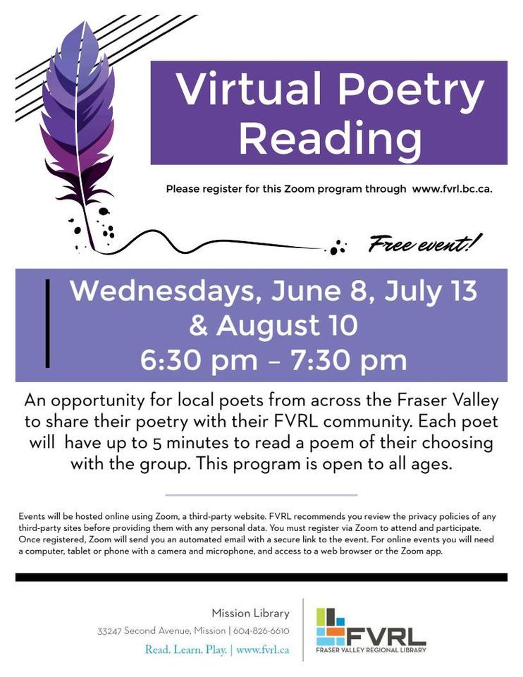 Virtual Poetry Reading | online | July 14, 2022