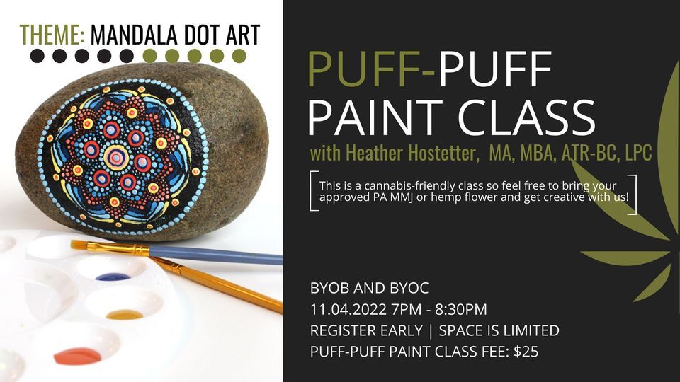 Puff-Puff-Paint | Mandala Dot Art Class at Hempfield Apothetique ...
